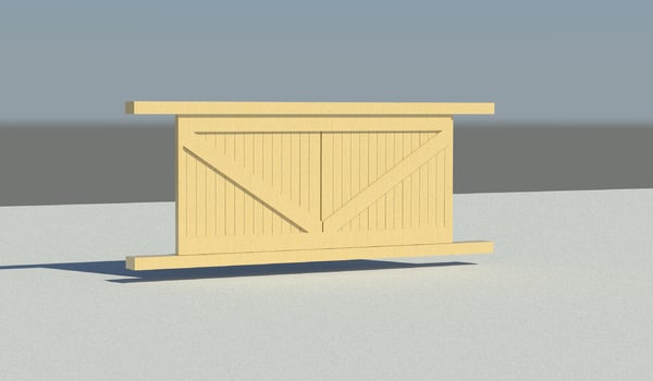 Building Revit Family shutter barn shed