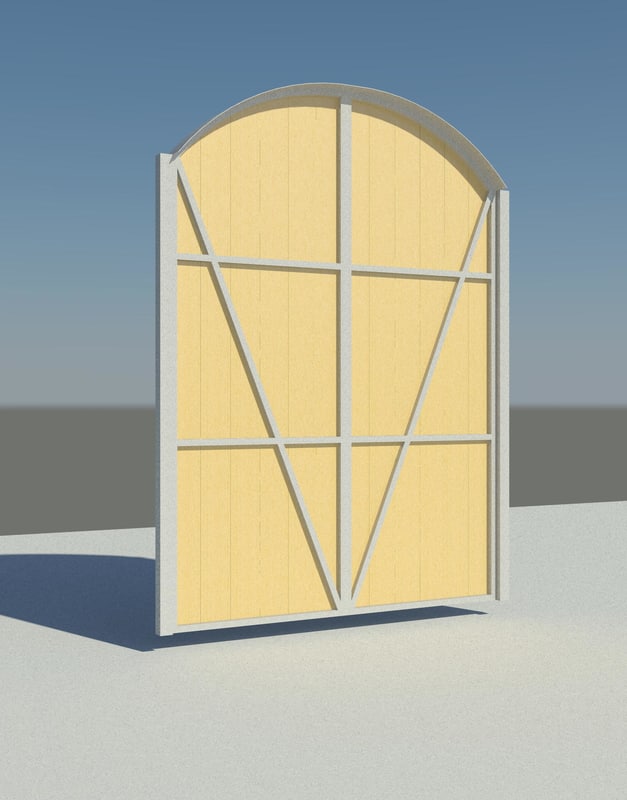 Building Revit Family shed door timber