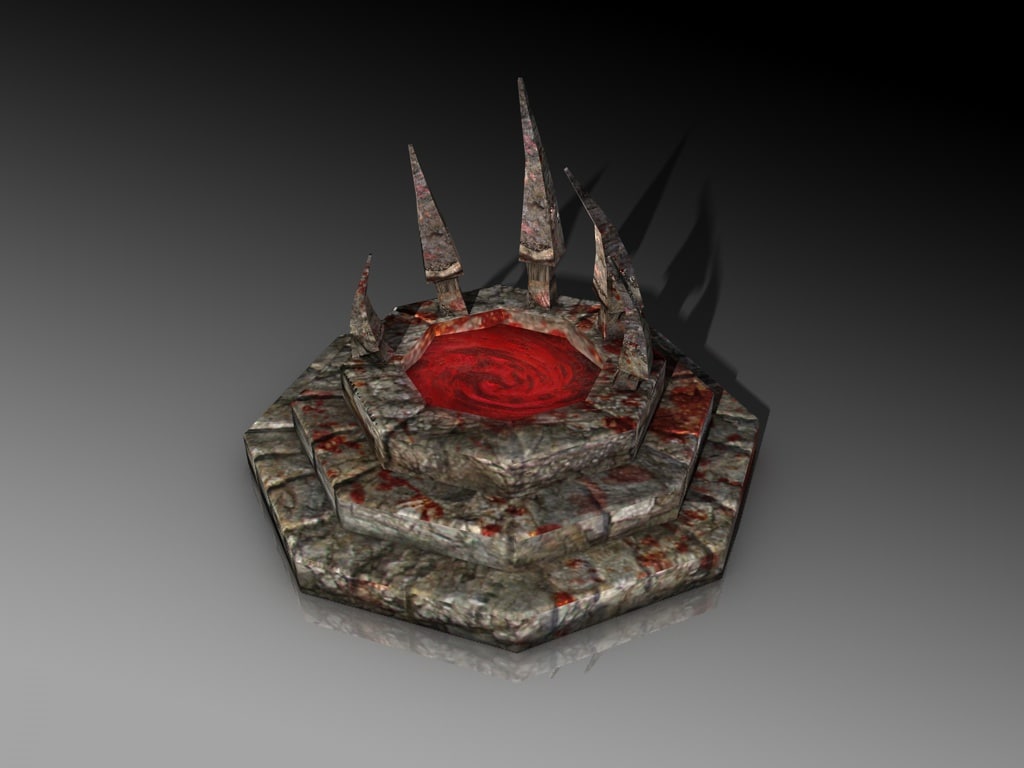 3d blood fountain fantasy