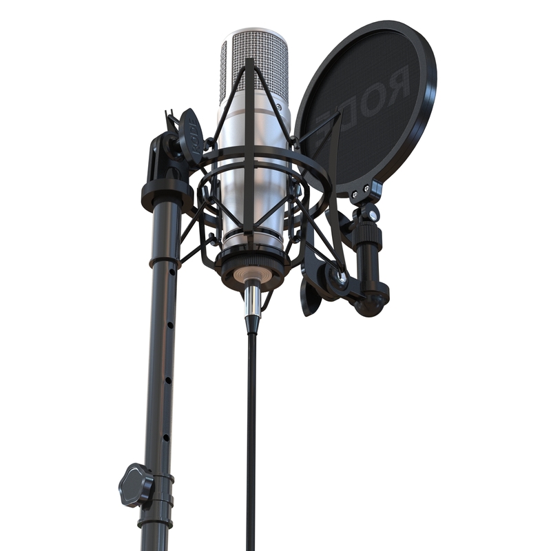 3d studio microphone rode stand model