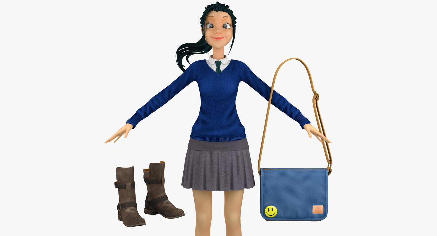 3d model school student 5