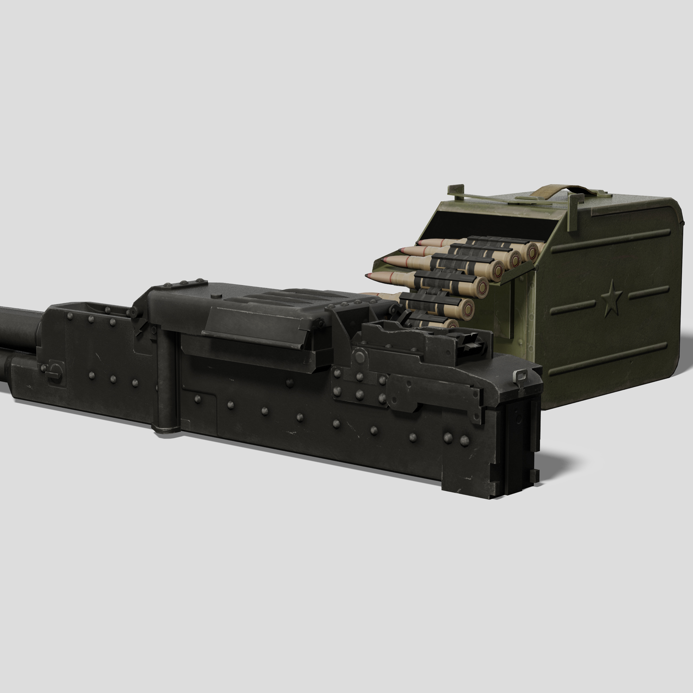 heavy machine gun nsv 3d max