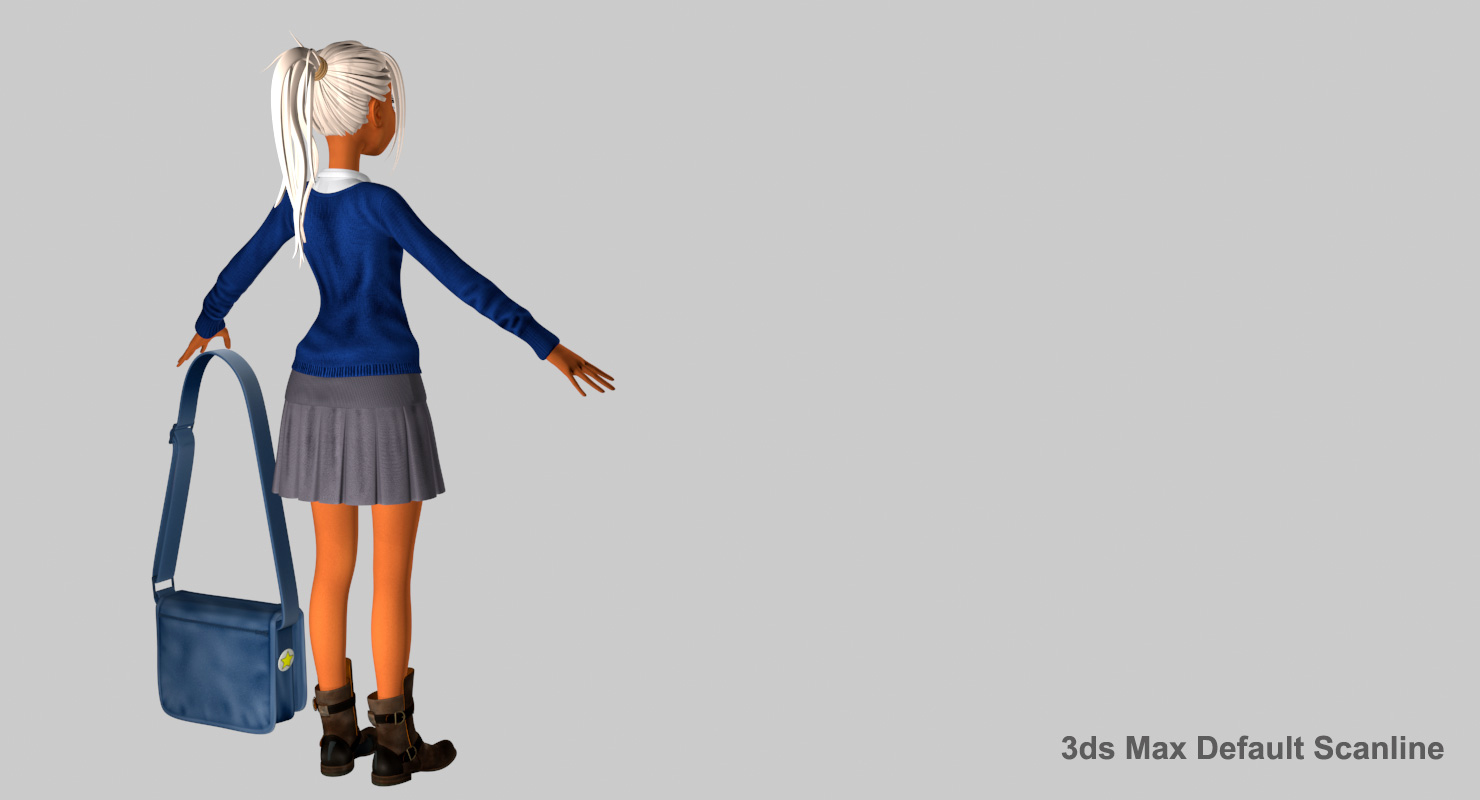 3d model school student 4