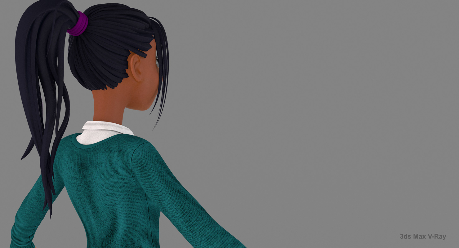 school student 2 3d model
