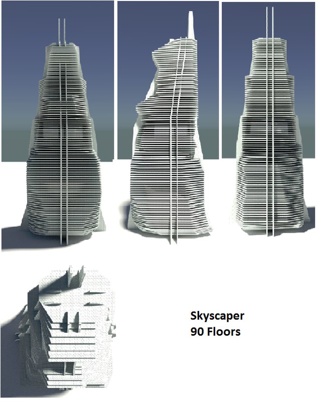3d model of skyscaper