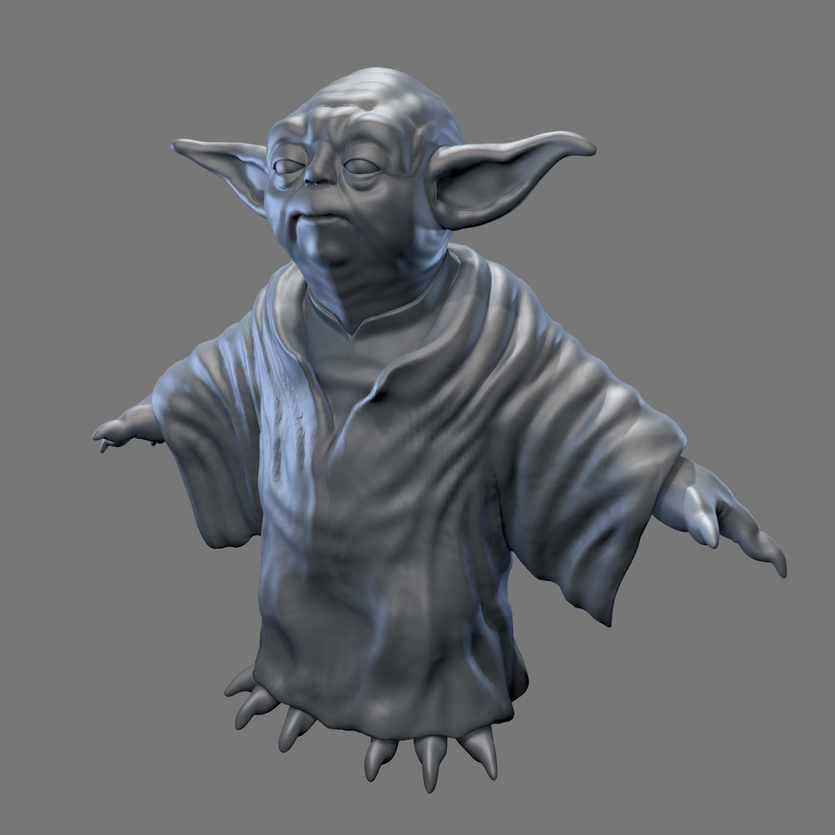 yoda jedi master 3d c4d