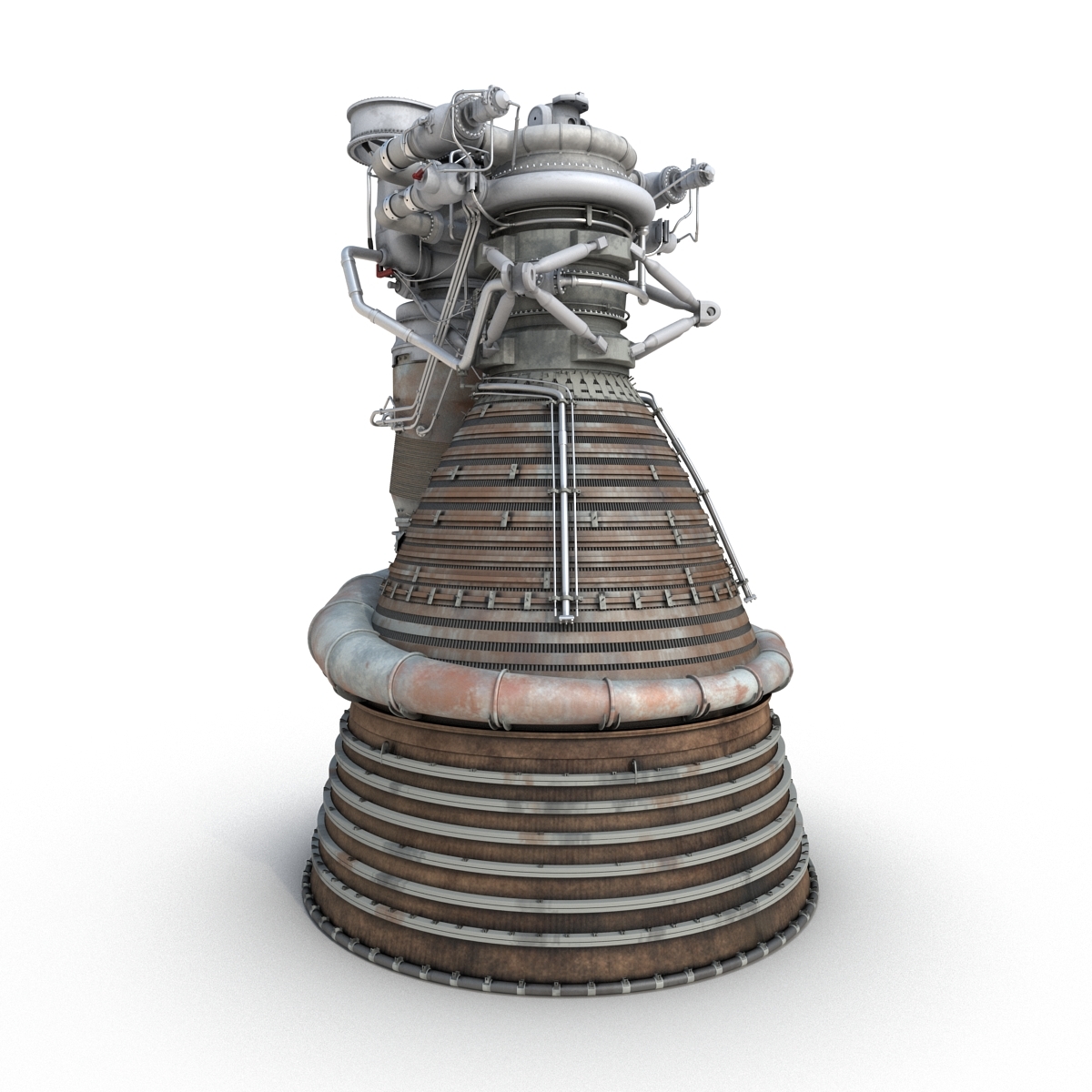 rocket engine f-1 1 3d model