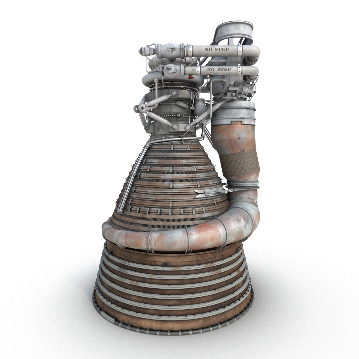 rocket engine f-1 1 3d model