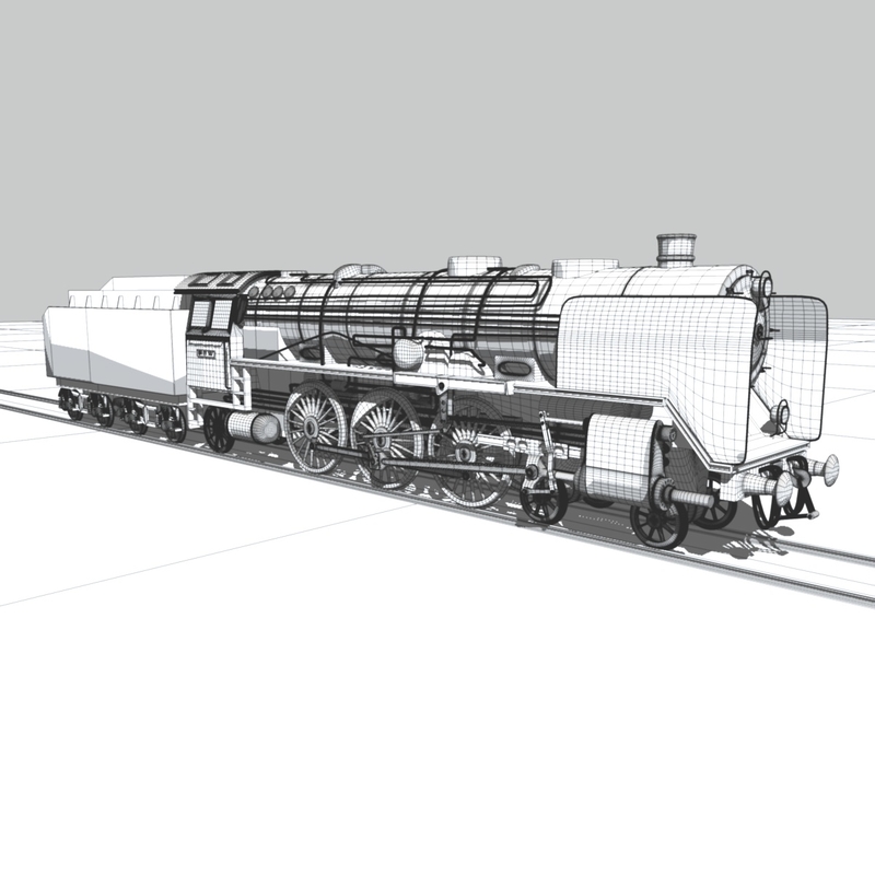 3d model steam engine