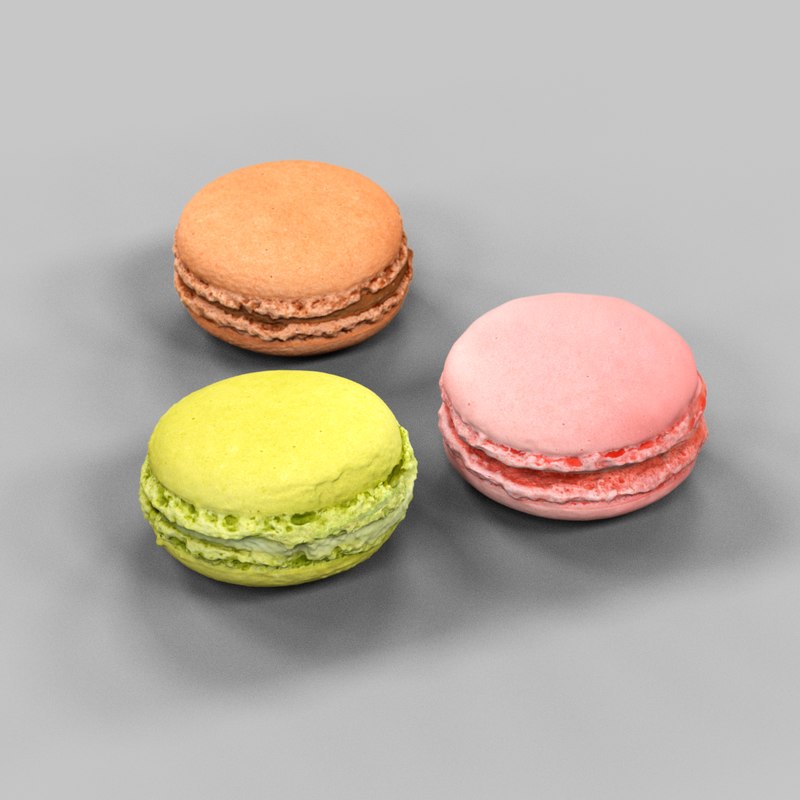 3 macaron 3d model