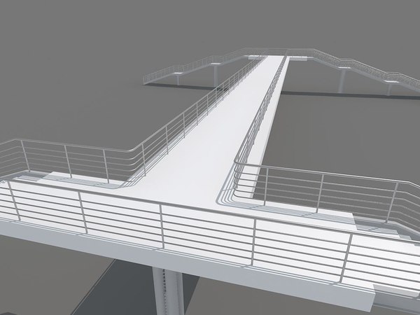 3d pedestrian bridge foot footbridge