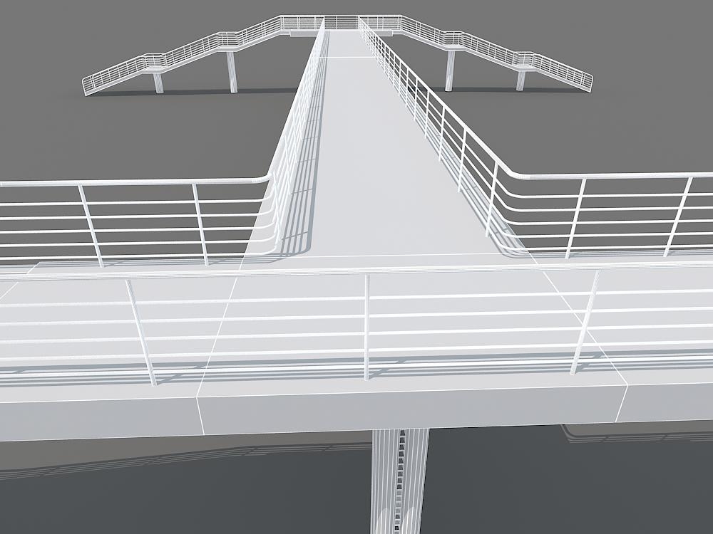 3d pedestrian bridge foot footbridge