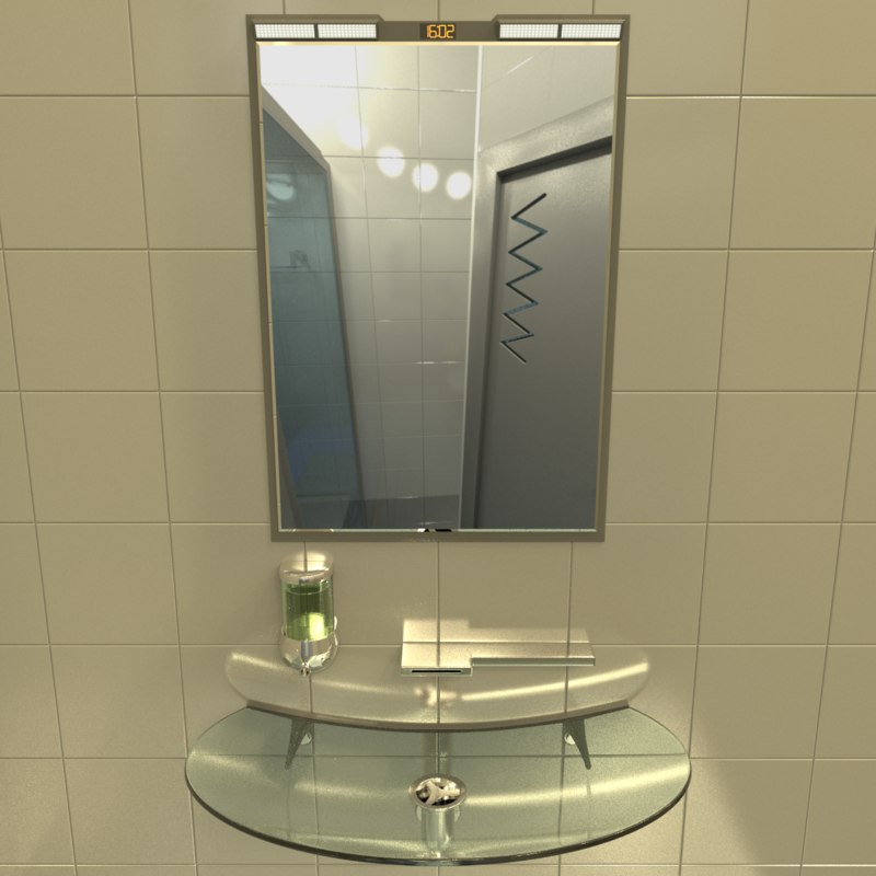 3d bathroom hi-tech sink model