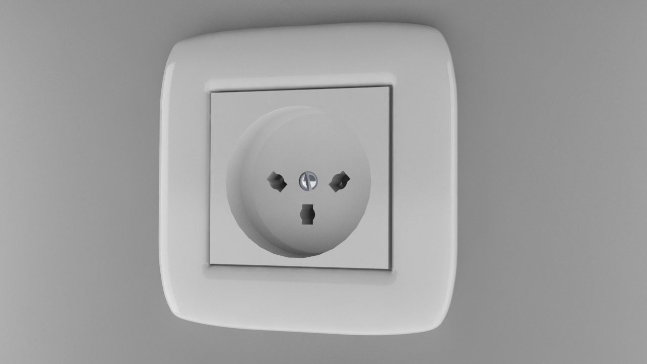 3d power socket type h model