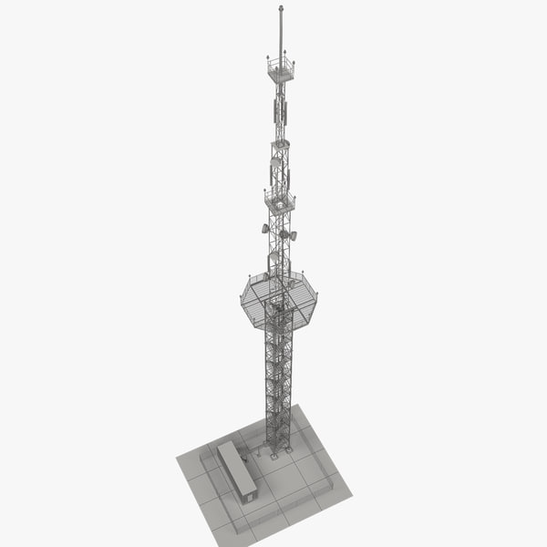 3d model of towers communication