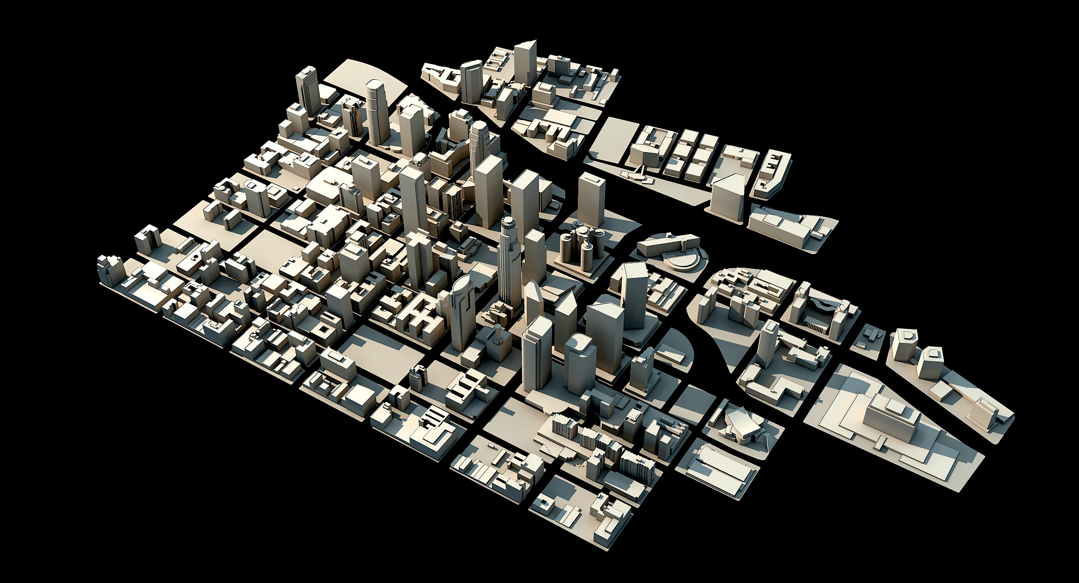 3d model los angeles downtown