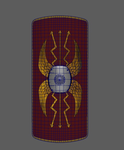 3d roman shield