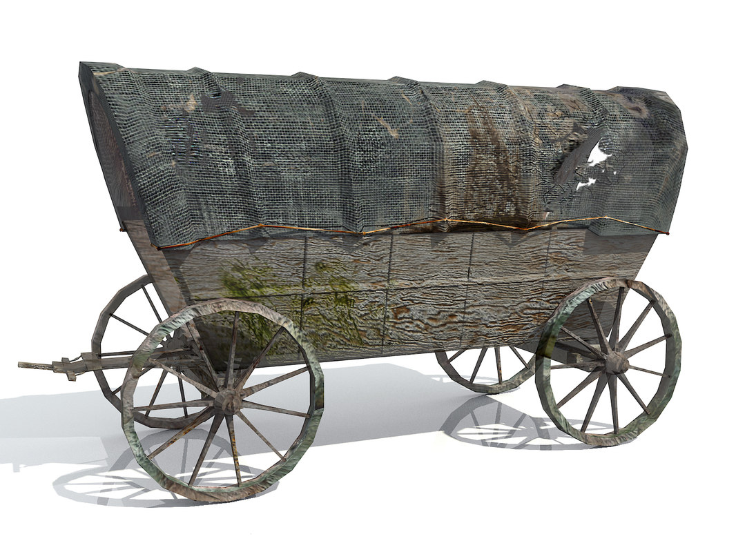 3d model wild west waggon