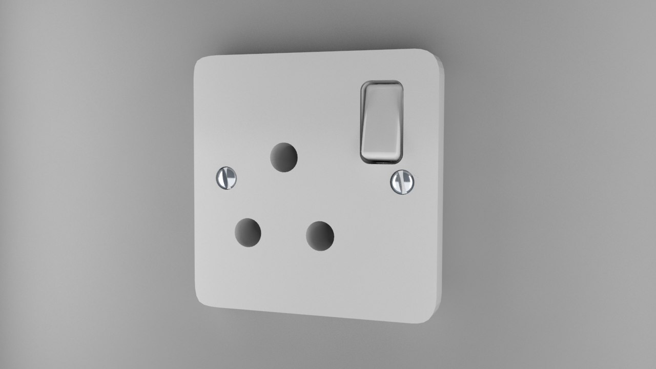 power socket type m 3d model