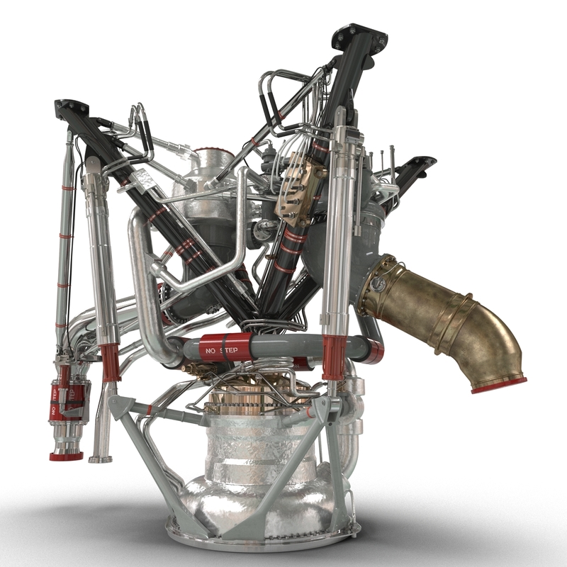 rs-68 rocket engine 3d c4d