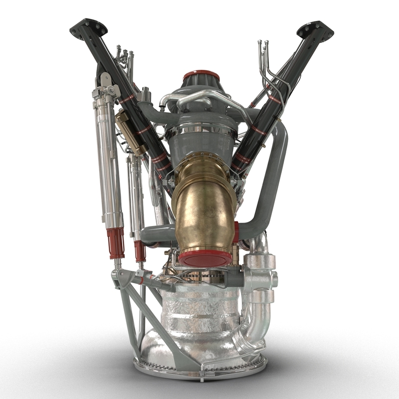 rs-68 rocket engine 3d c4d