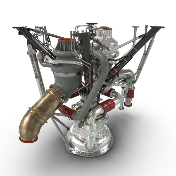 rs-68 rocket engine 3d c4d