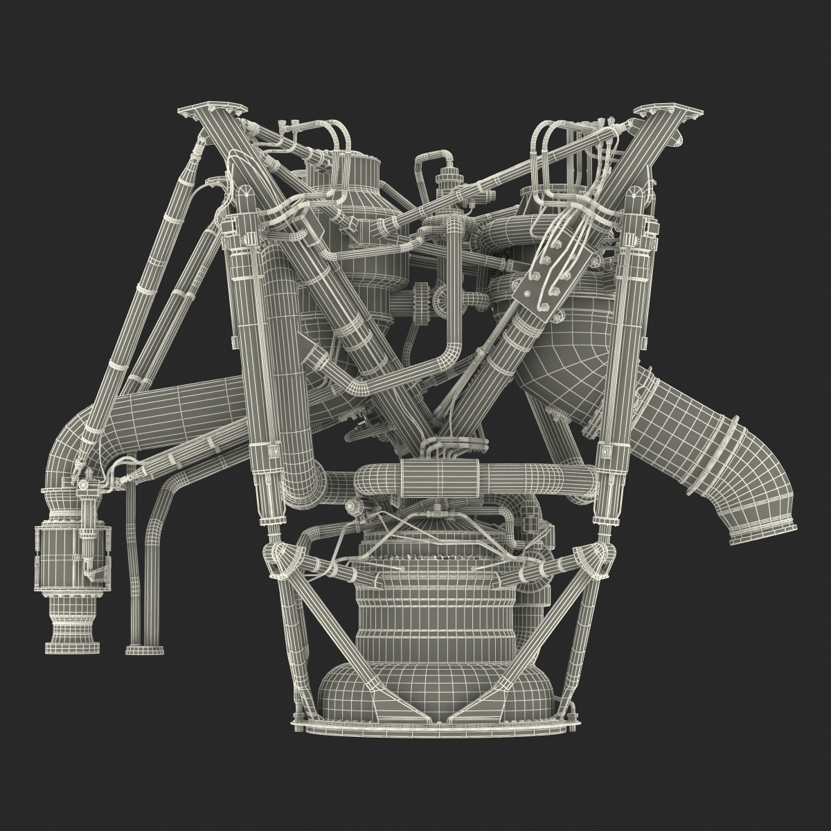rs-68 rocket engine 3d c4d