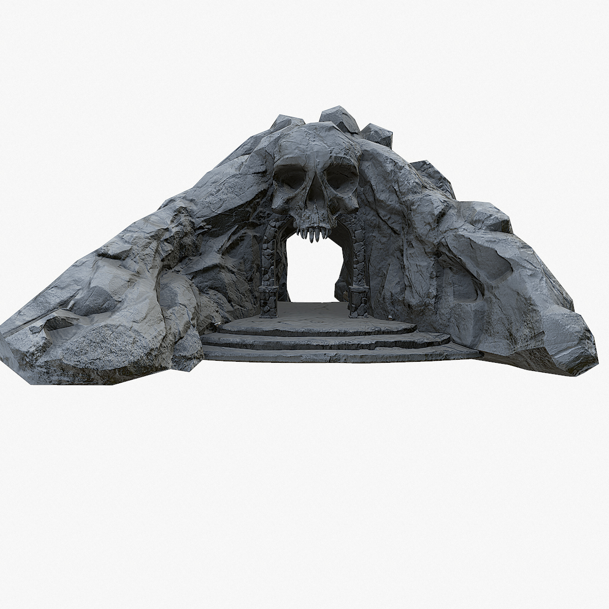 skull cave entrance 3d model