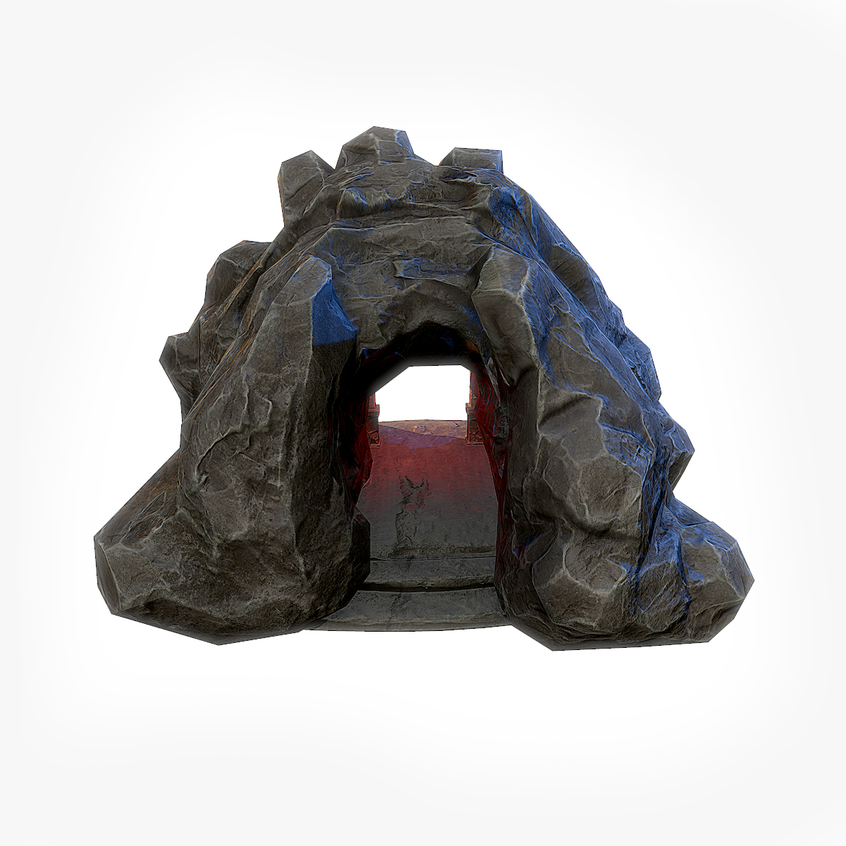 skull cave entrance 3d model