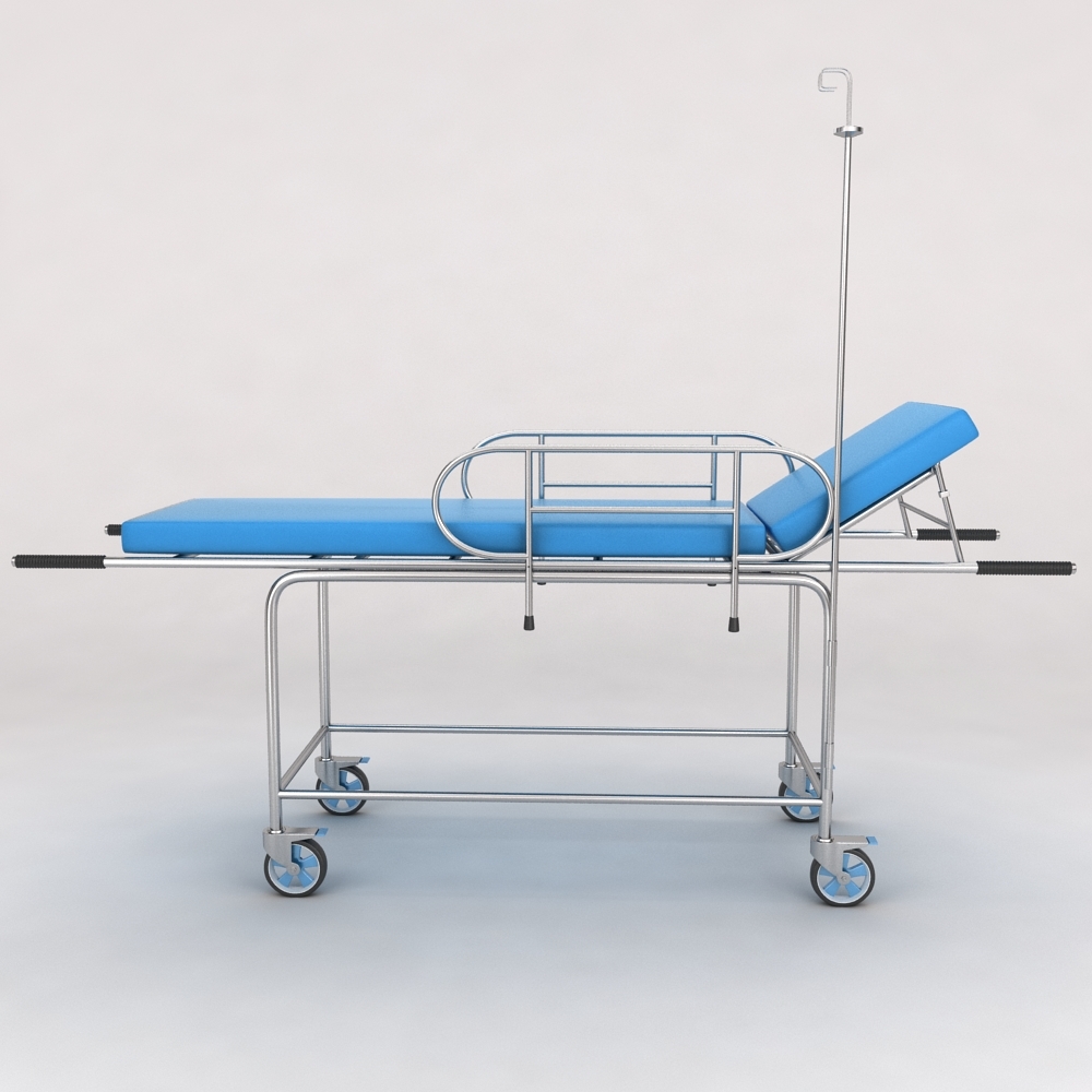 3d model of hospital stretcher bed equipment