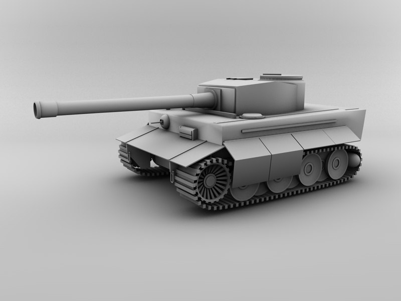 basic tiger tank 3d 3ds