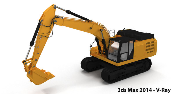 3d excavators tracks model