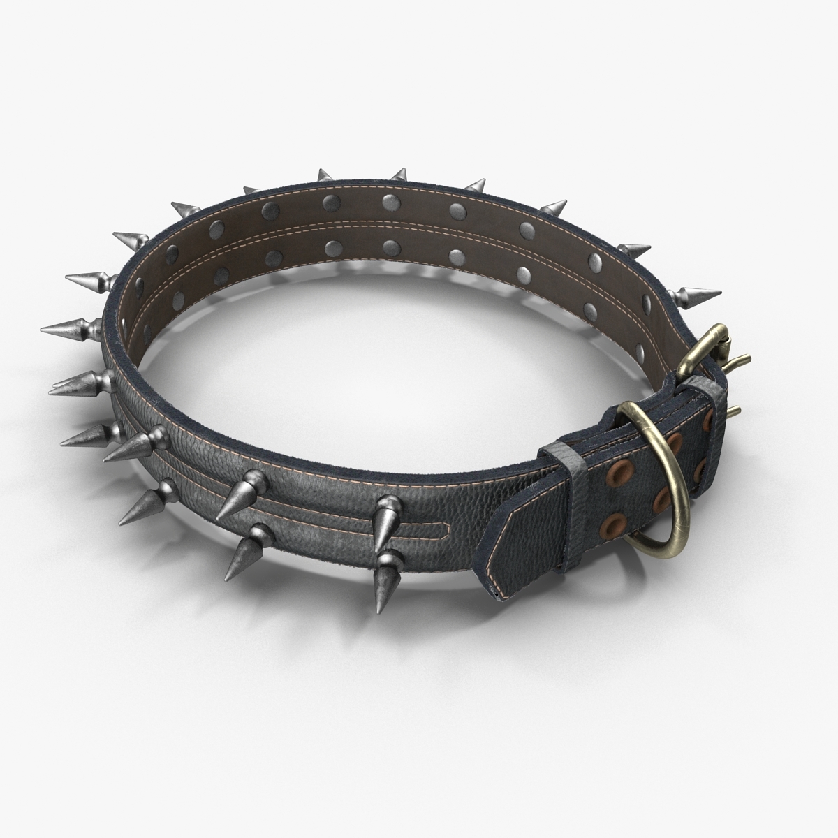 3d model spiked dog collar