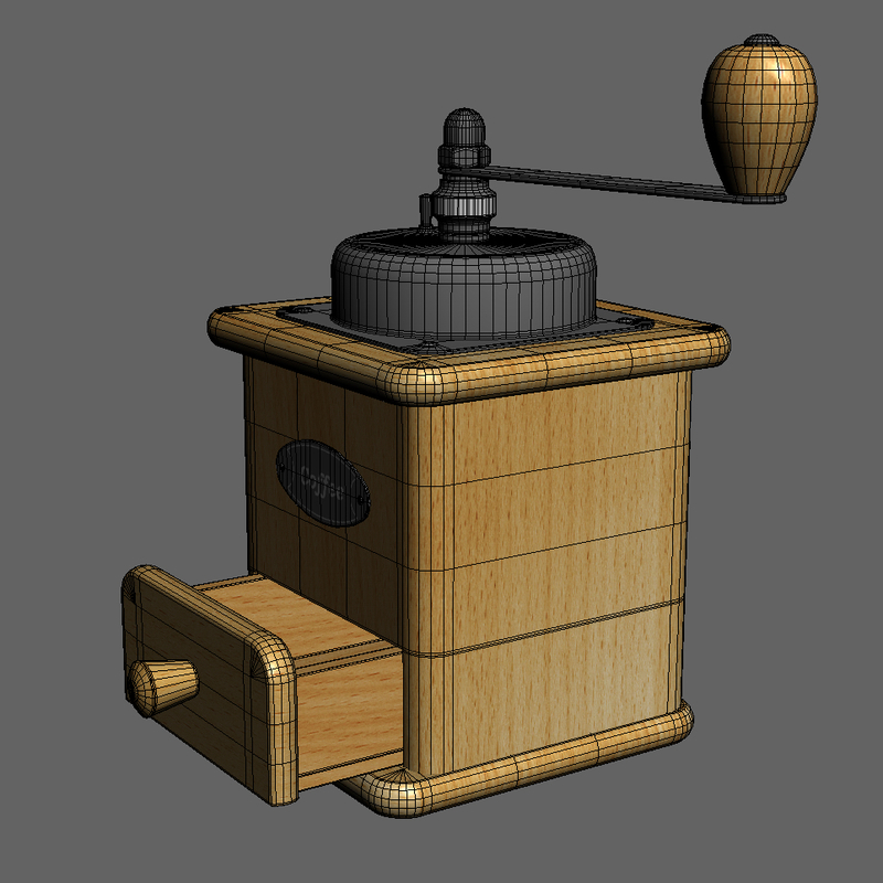 3d model coffee grinder
