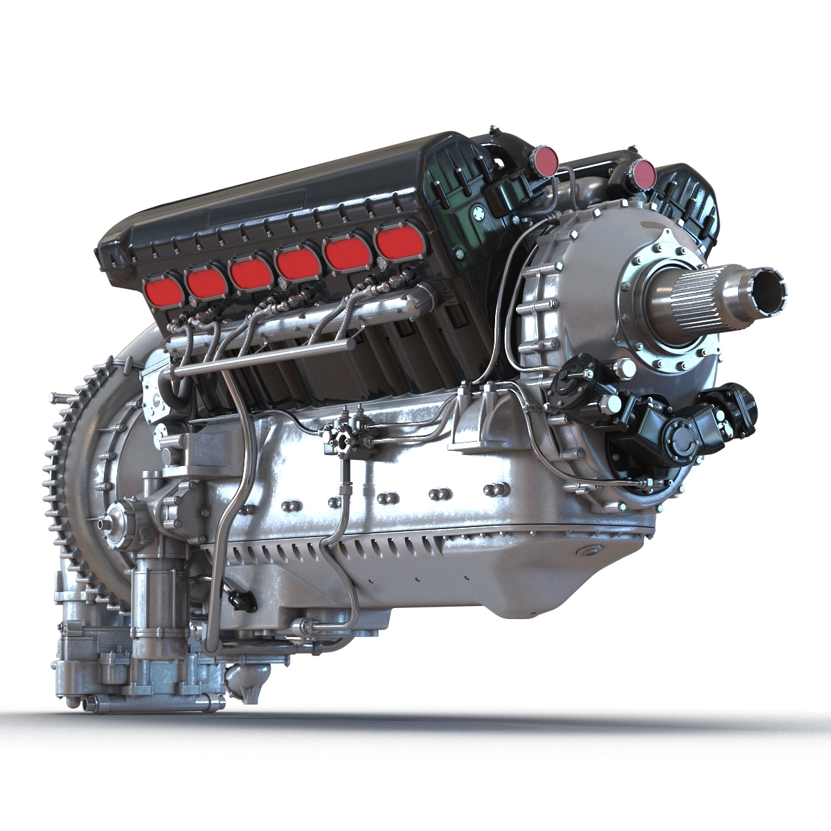 piston aircraft engines 3d 3ds