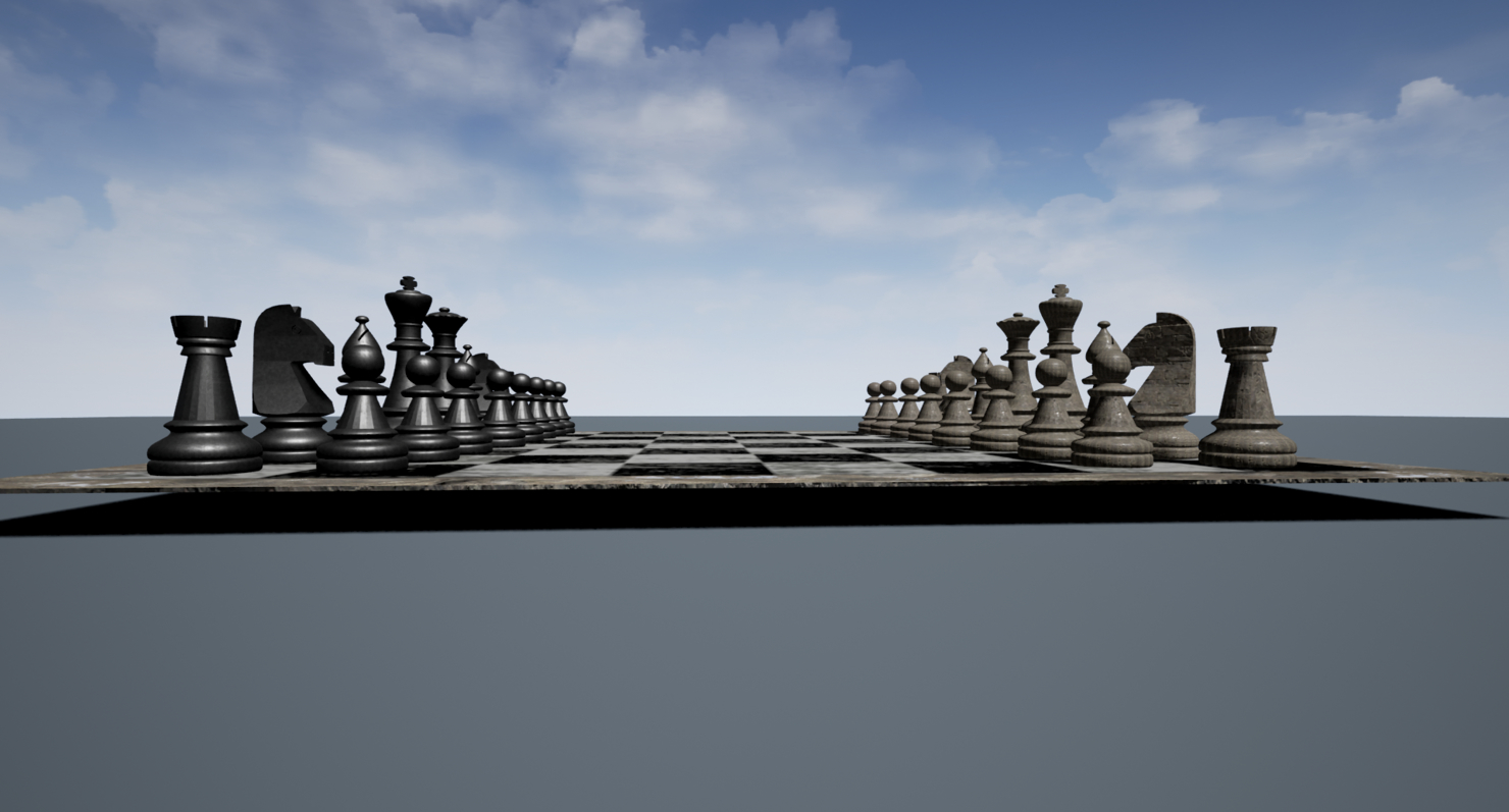 rock chess set 3d model