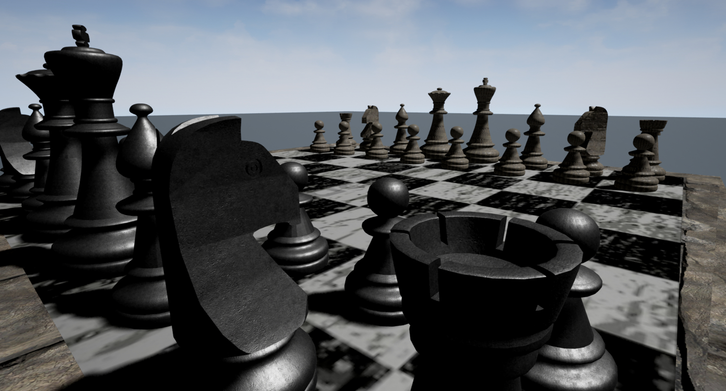 rock chess set 3d model