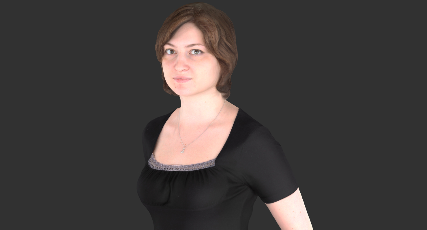 3d model casual woman