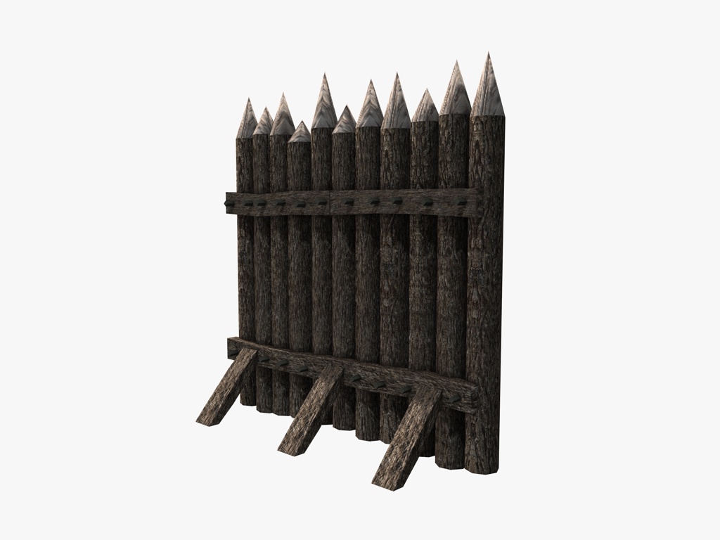 3d wooden stockade