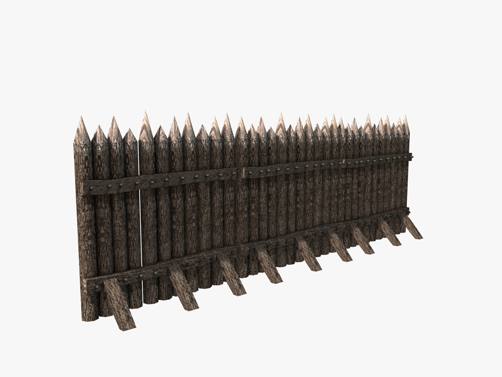 3d wooden stockade