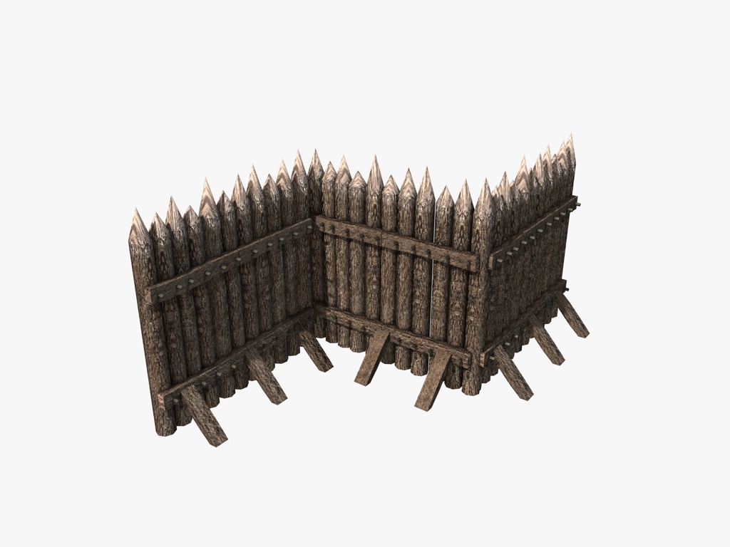 3d wooden stockade