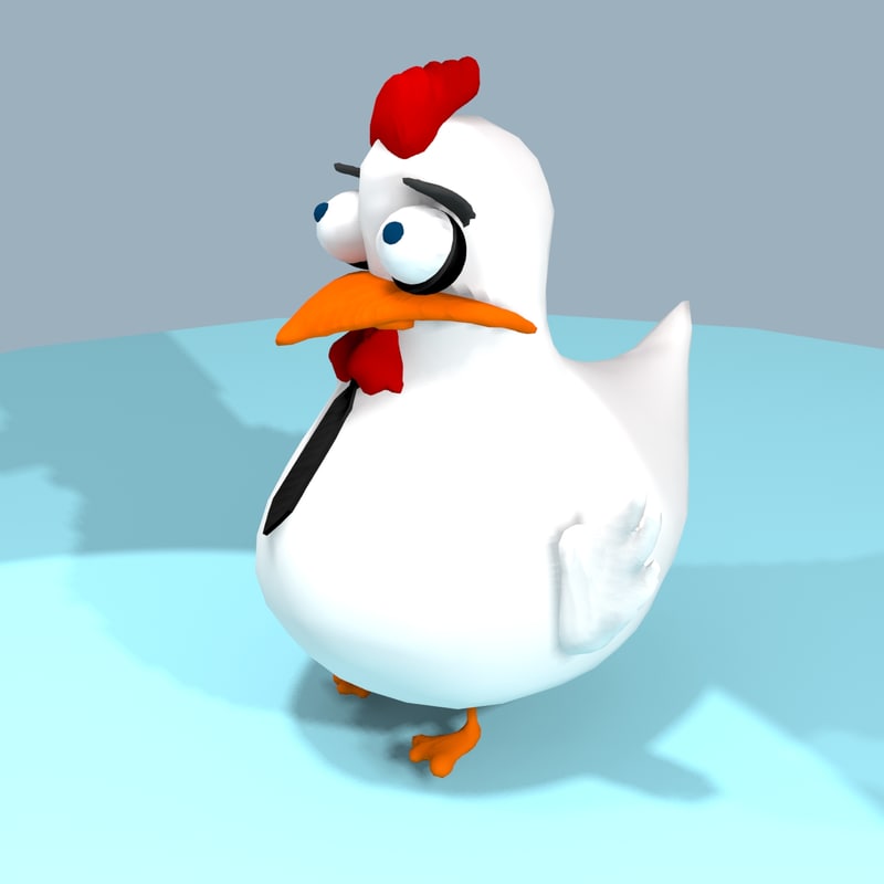 3d chicken cartoon