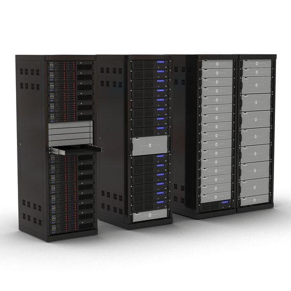dell server racks set 3d model
