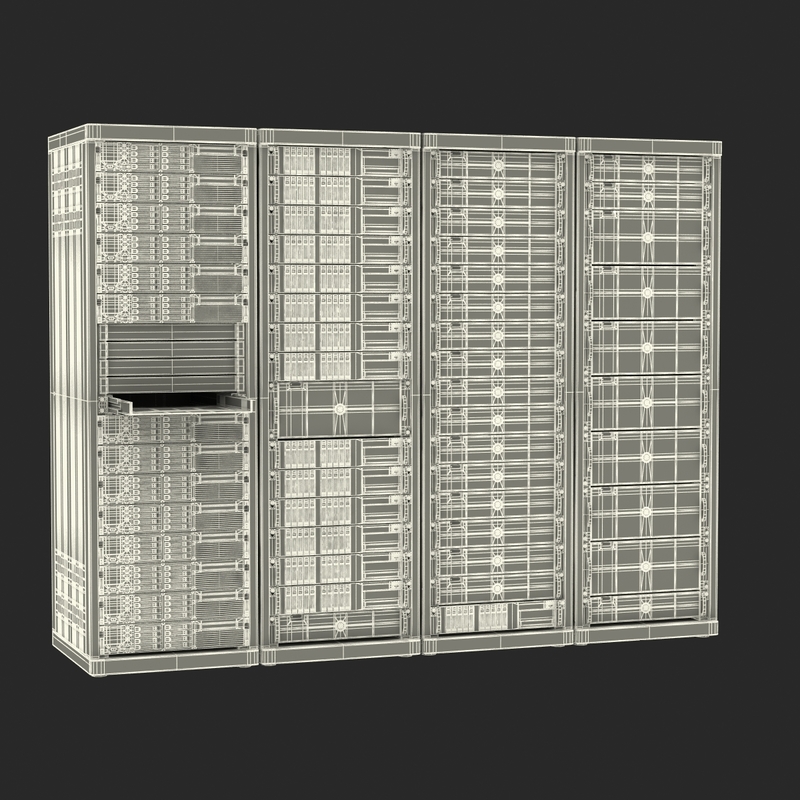dell server racks set 3d model