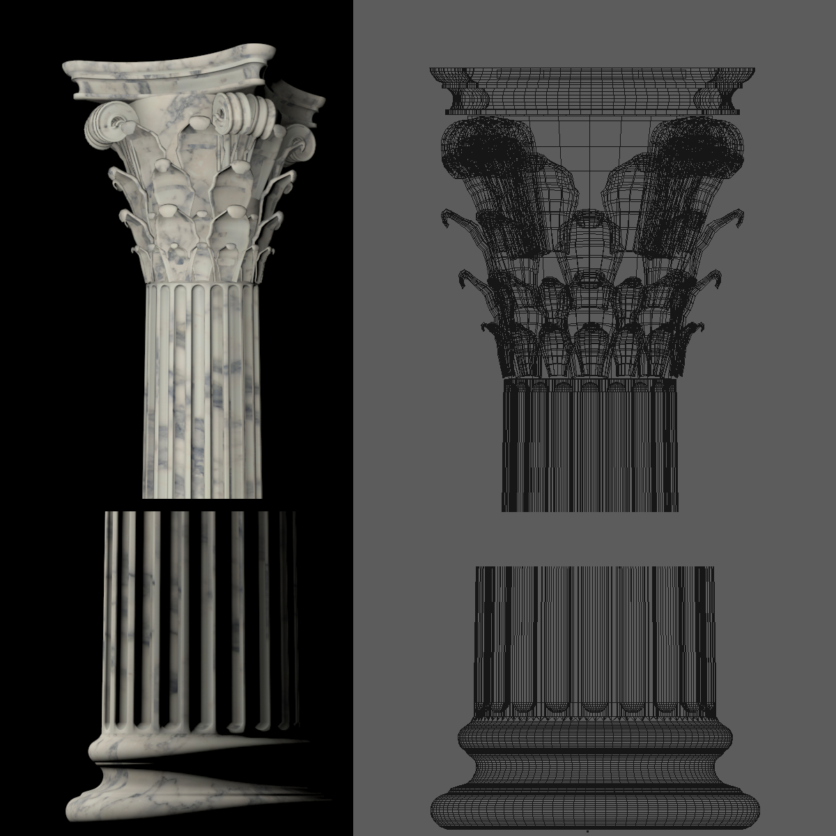 3ds greek column 8 corinthian