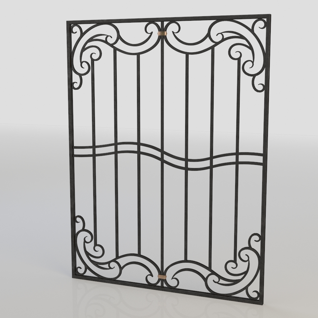 windows bars 3d model