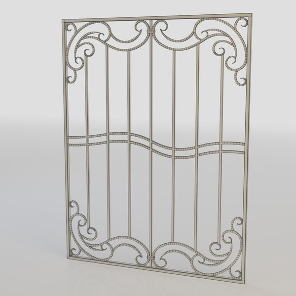 windows bars 3d model