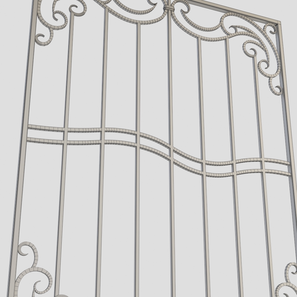 windows bars 3d model