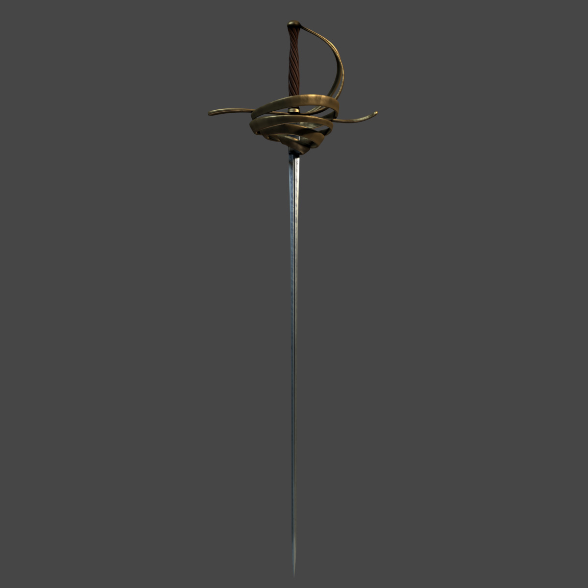 3d model sword rapier cartoon