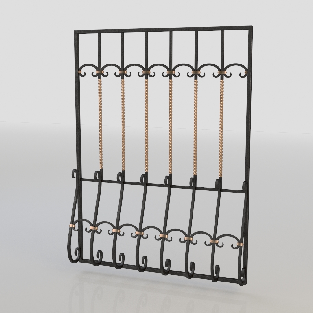 3d model windows bars
